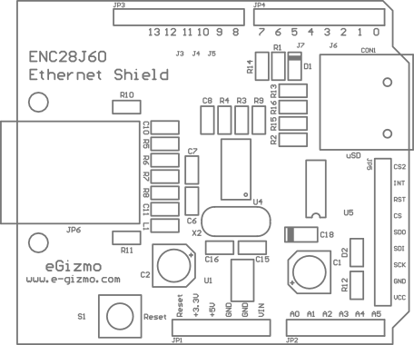 Ethernet Shield ( ENC28J60 )